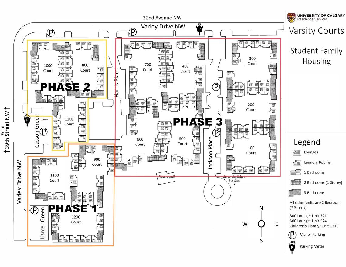 Varsity Courts Maps | Ancillary Services | University of Calgary