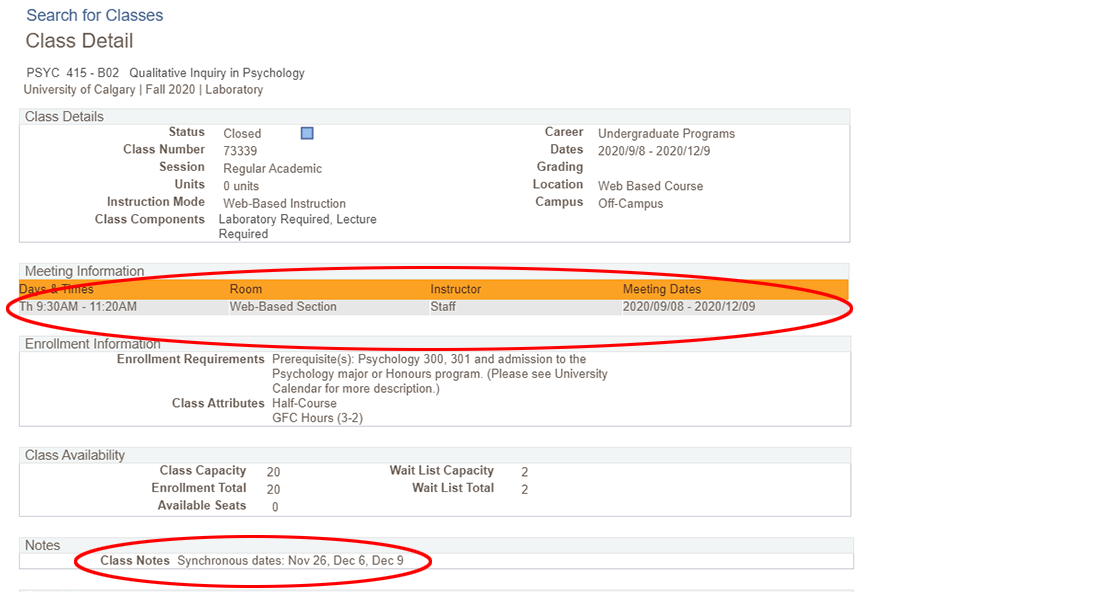 Understanding Course Listings | Office of the Registrar | University of ...