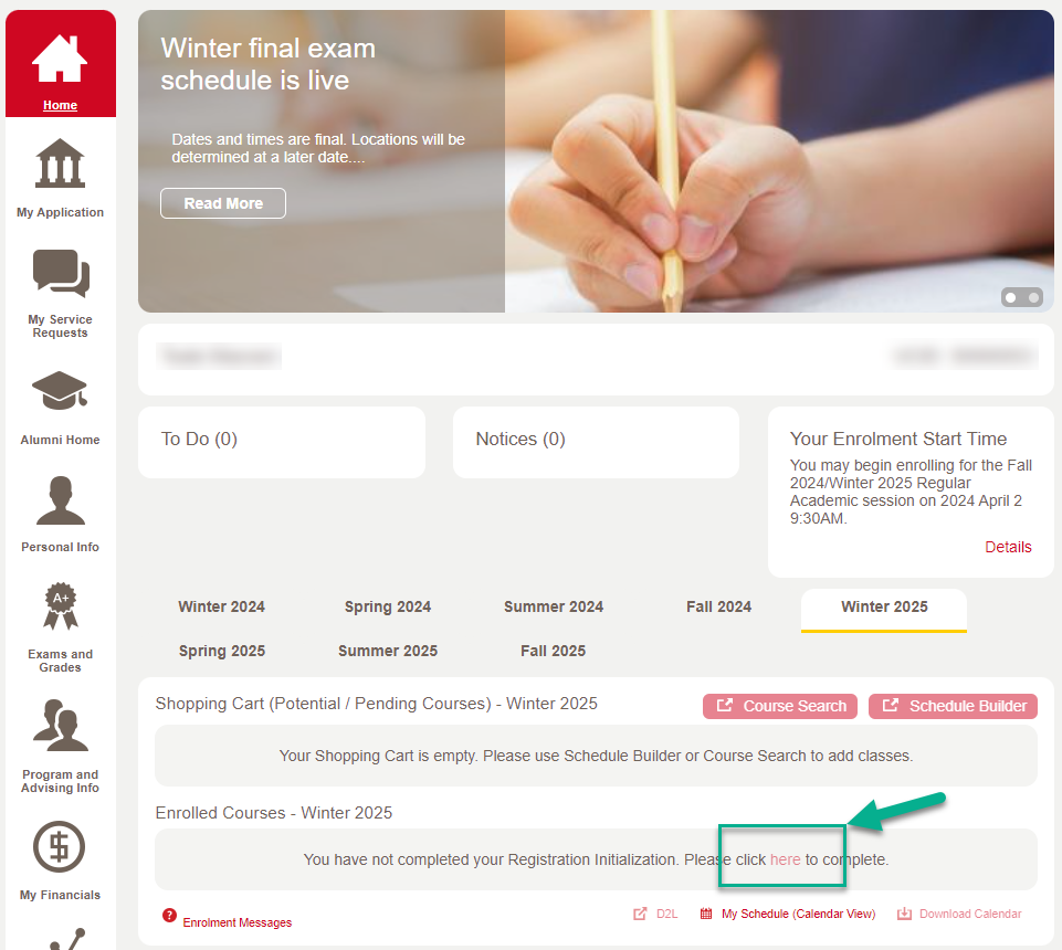 How to Initialize your Registration | Office of the Registrar ...